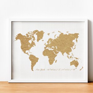 World Map Fine Art Travel World Map Poster Print Wall Map - Etsy