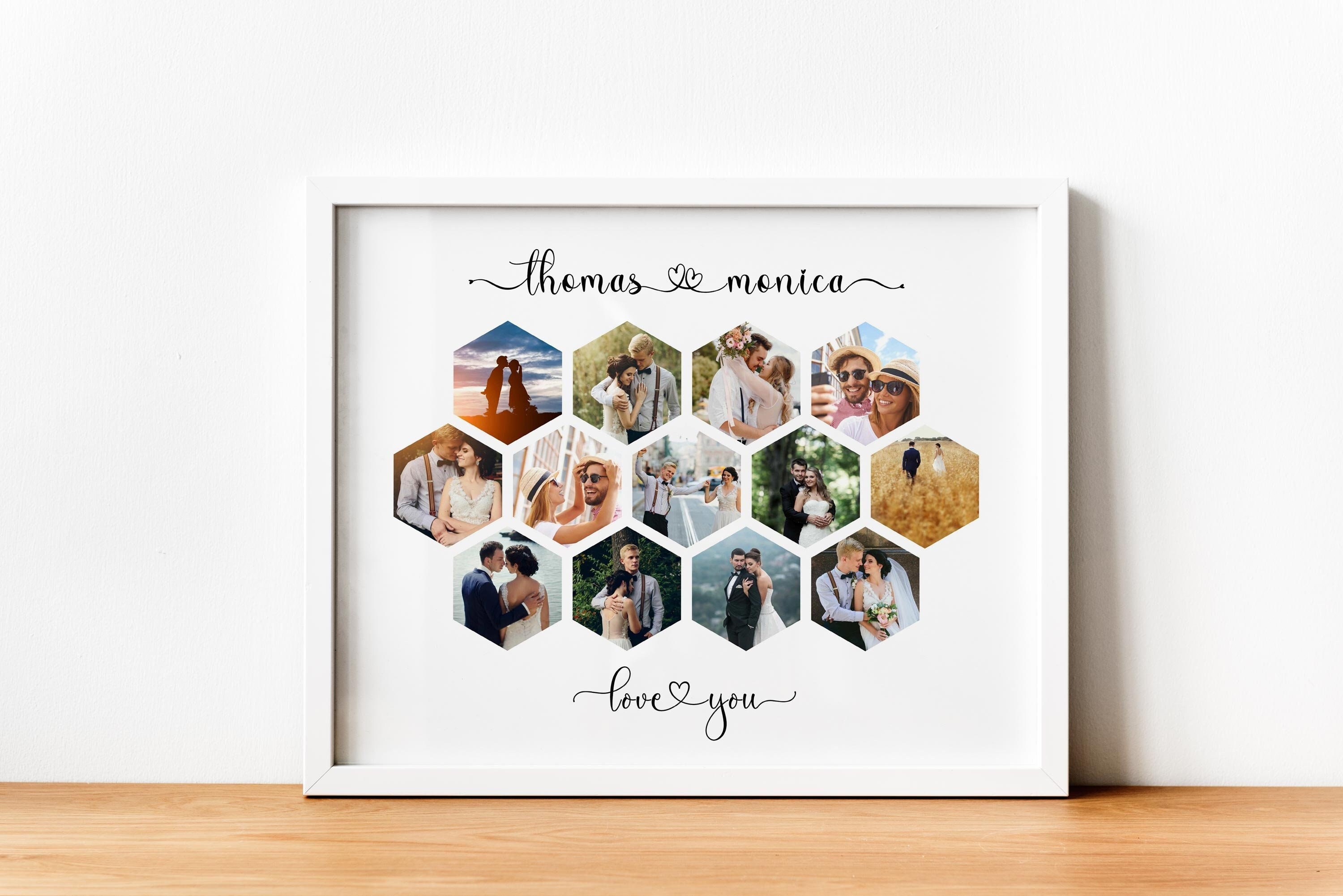 Collage Photo Frame Print up to 20 Pictures Collage Custom Design Framed Family Wedding Anniversary Collage Gift Many Frames Etsy