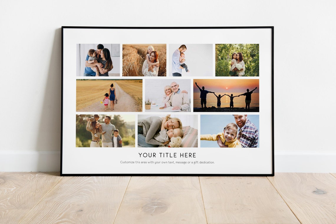 PICTURE COLLAGE Printable up to 10 Photos Collage digital - Etsy