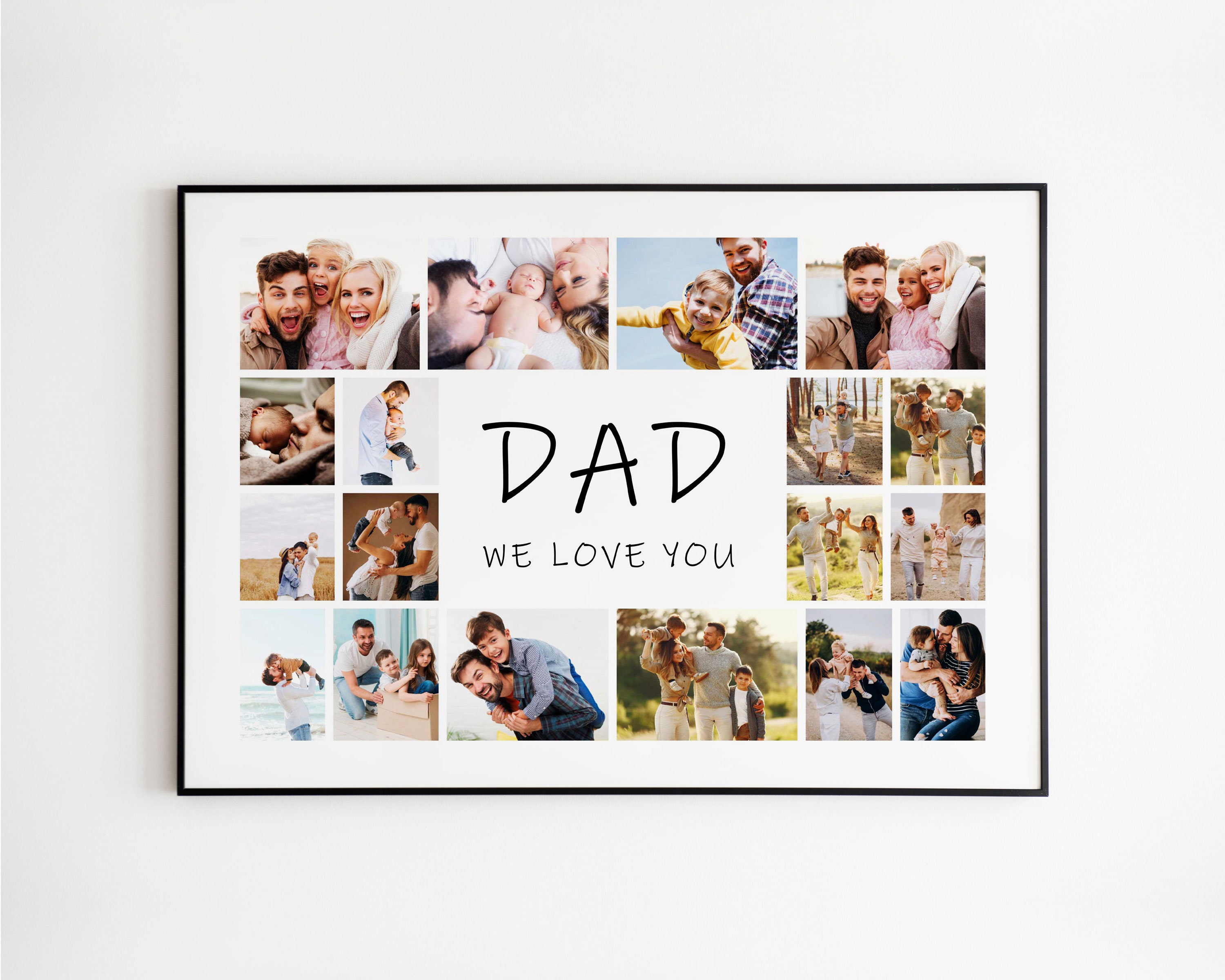 Fathers Day Gift | Photo Collage Print With Frame | up to 20 PICTURE ...