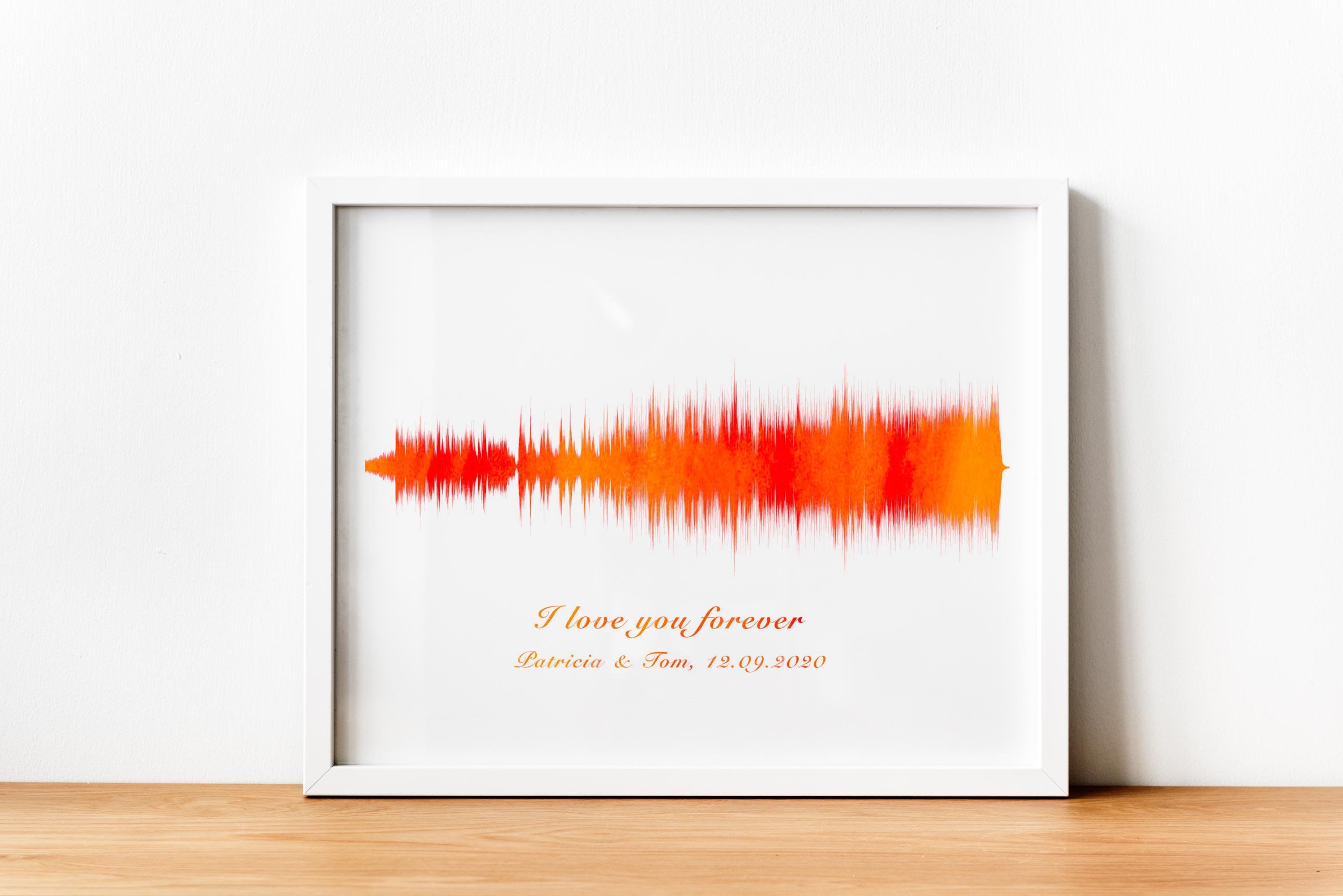 Watercolor Soundwave Art Print Custom Sound Wave Poster | Etsy