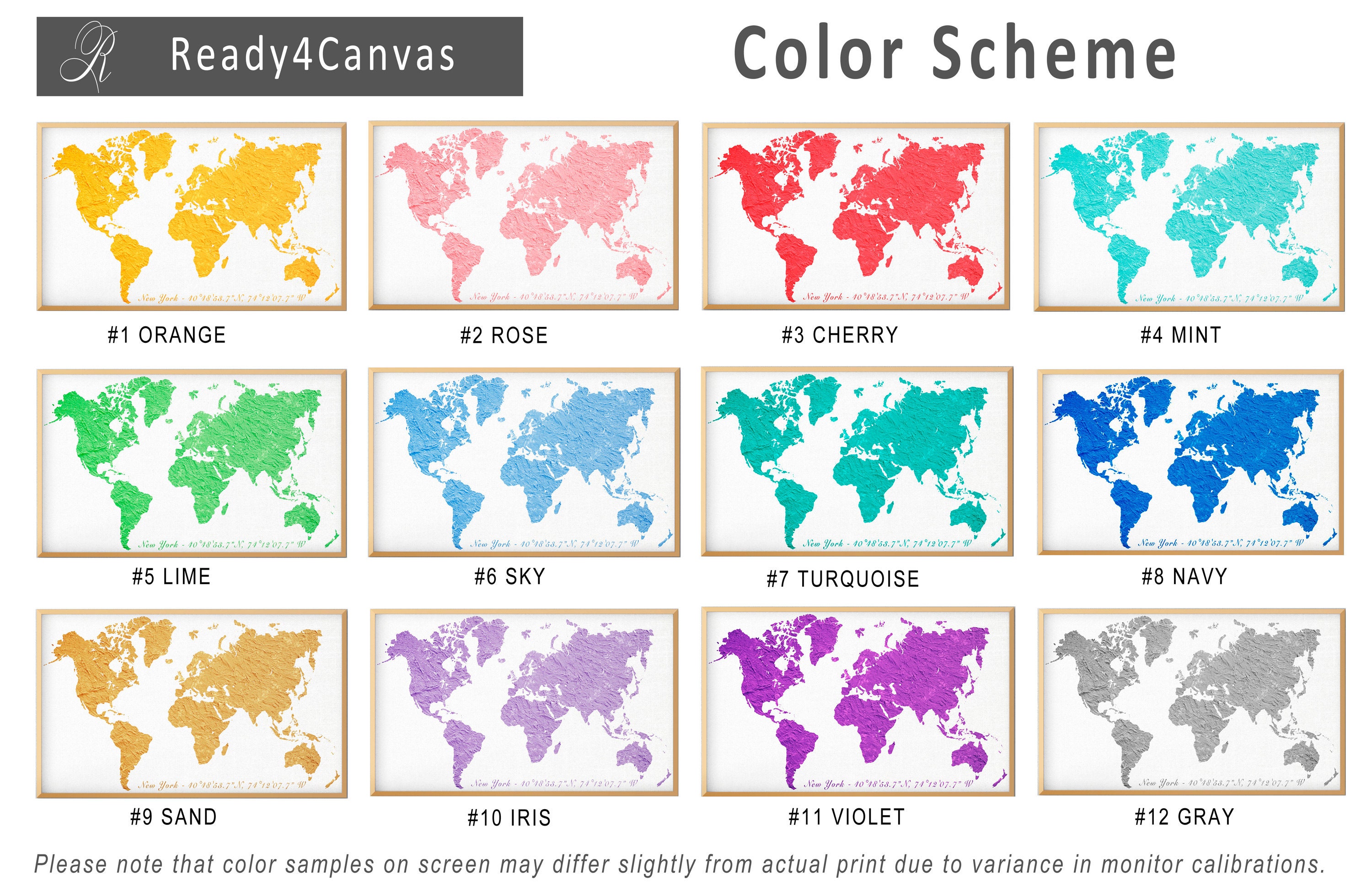 World Map Fine Art Large Decorative World Map Poster Print | Etsy