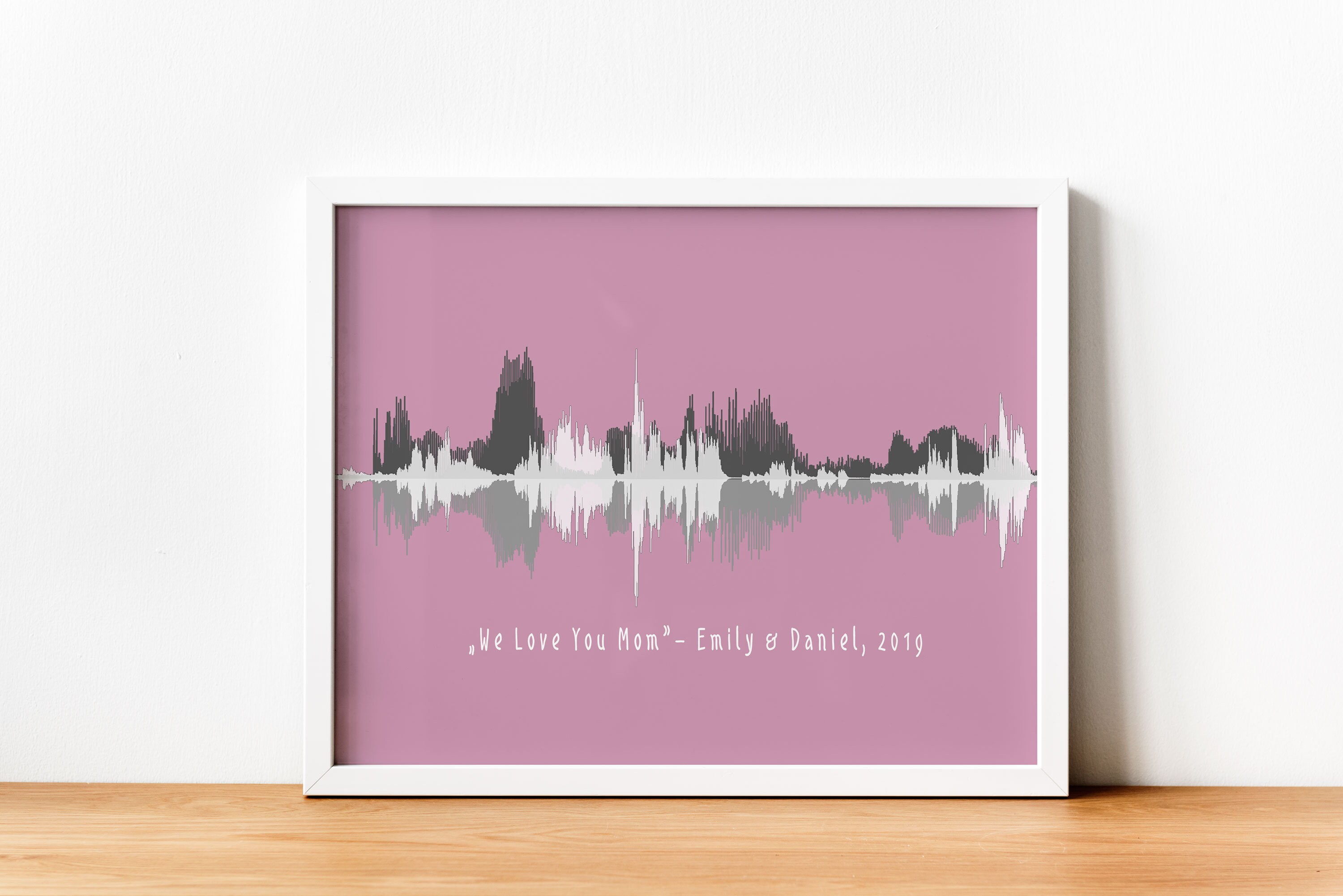 Gift for Mothers Fathers Day Soundwave Art Personalized | Etsy