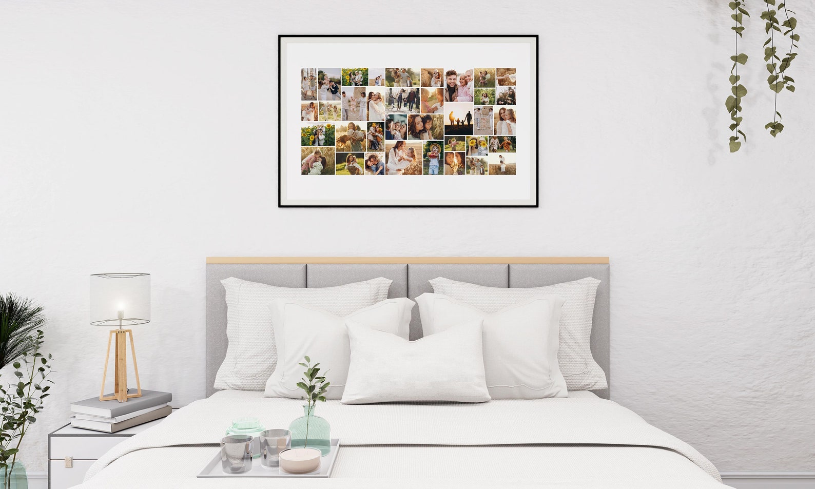 Photo Collage With Frame, Custom Photo Collage Poster Print on Fine Art ...