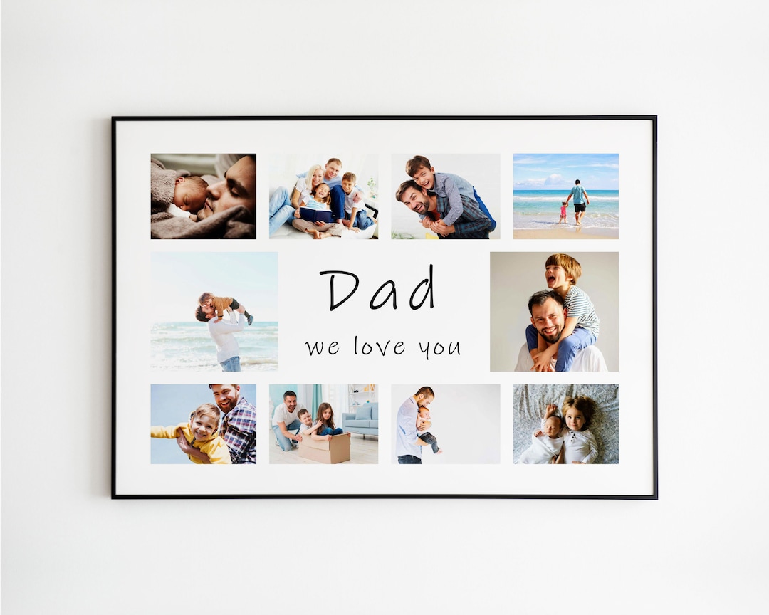 Up to 10 PHOTO Dad COLLAGE, Father's Day Gift, Photo Gift for Dad Daddy ...