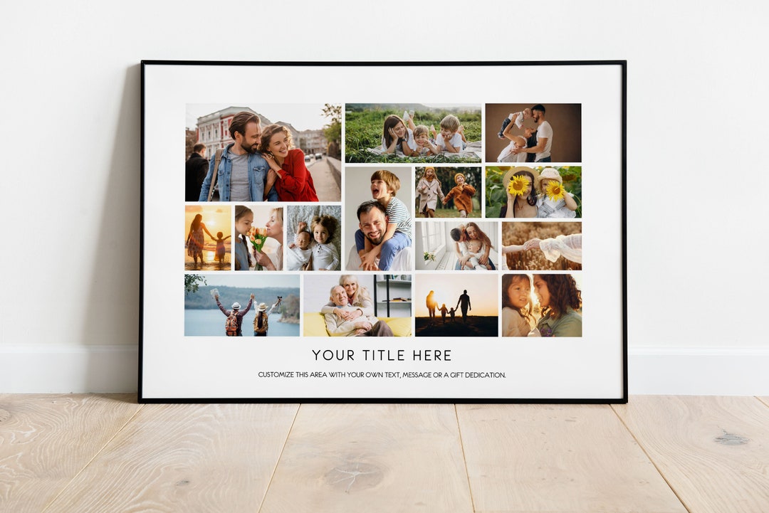 Photo Collage With Frame up to 20 PICTURE COLLAGE Framed - Etsy