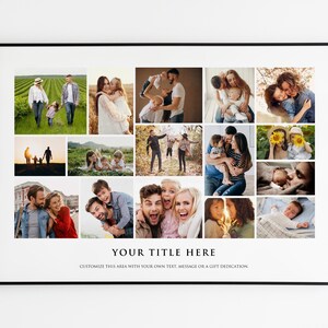 Photo Collage Frame Print | up to 20 Picture Custom Collage Framed ...