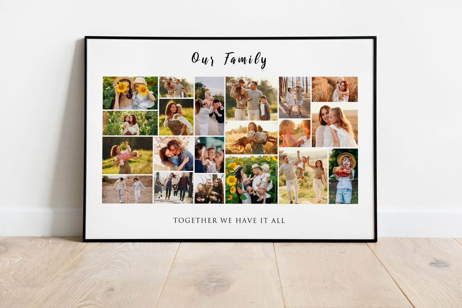 Photo Collage Frame Print up to 20 Picture Custom Collage - Etsy