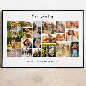 Photo Collage Frame Print up to 20 Picture Custom Collage - Etsy