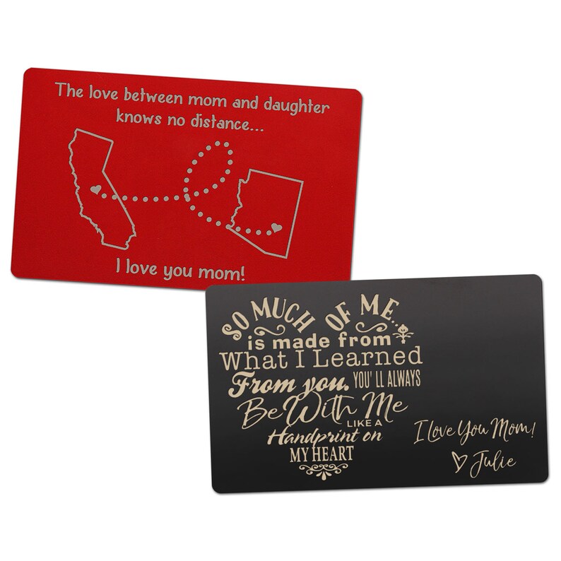 Metal Wallet Card for Mom Gifts for Mom Birthday Personalized - Etsy