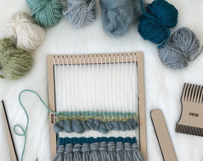 Weaving Loom and Tools Kit, Beginner Weaving Tutorial, Yarn Pack, Frame ...