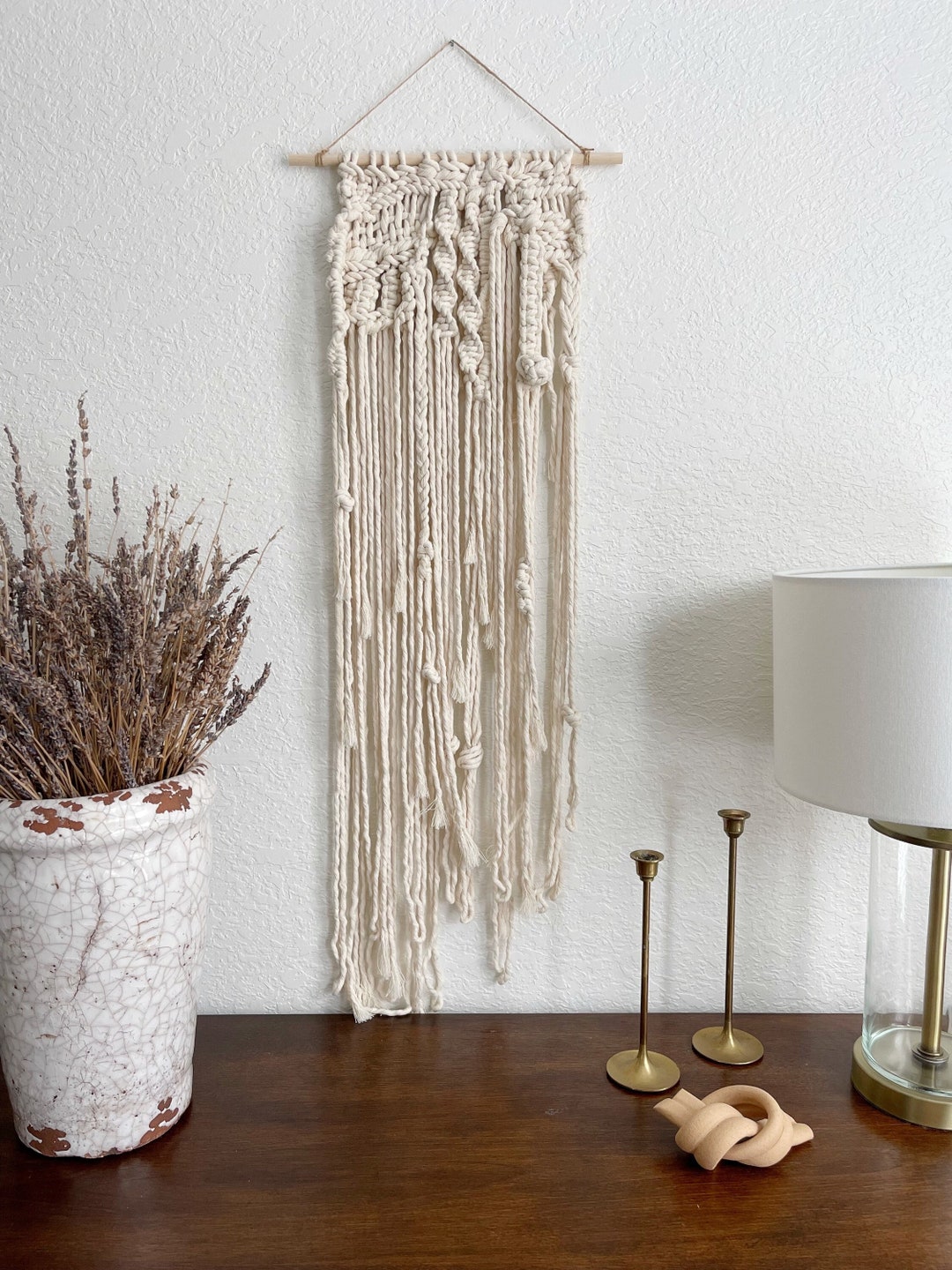Abstract Macramé Wall Hanging, Modern Boho Wall Décor, Macramé Art - Etsy