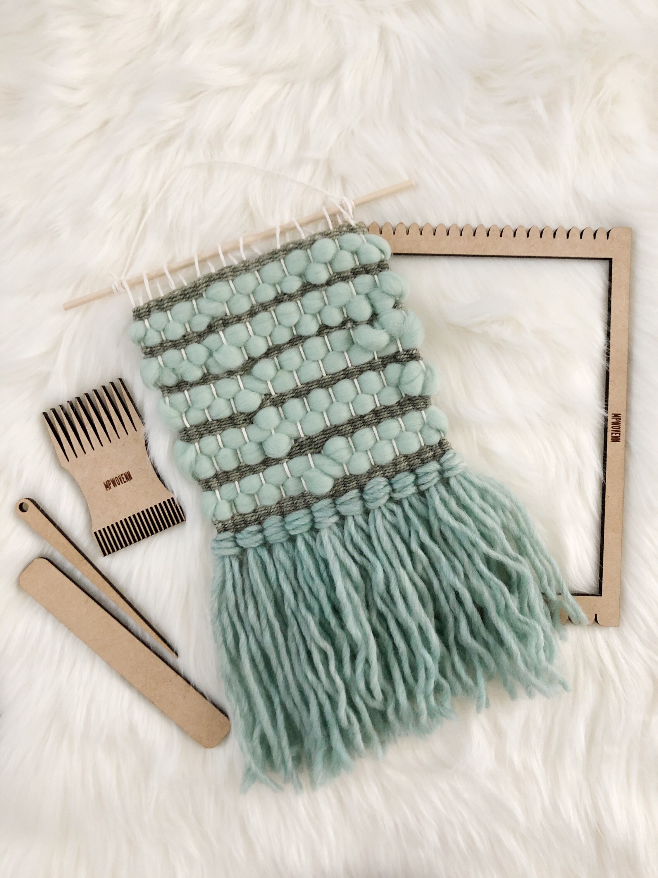 Weaving loom and tools kit beginner weaving tutorial yarn | Etsy