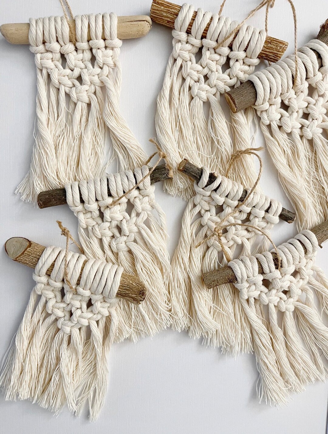 Mini Macramé Christmas Ornament Wall Boho Décor - Etsy
