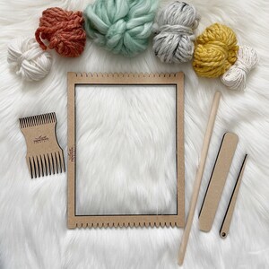 Weaving Loom and Tools Kit Beginner Weaving Tutorial Yarn | Etsy