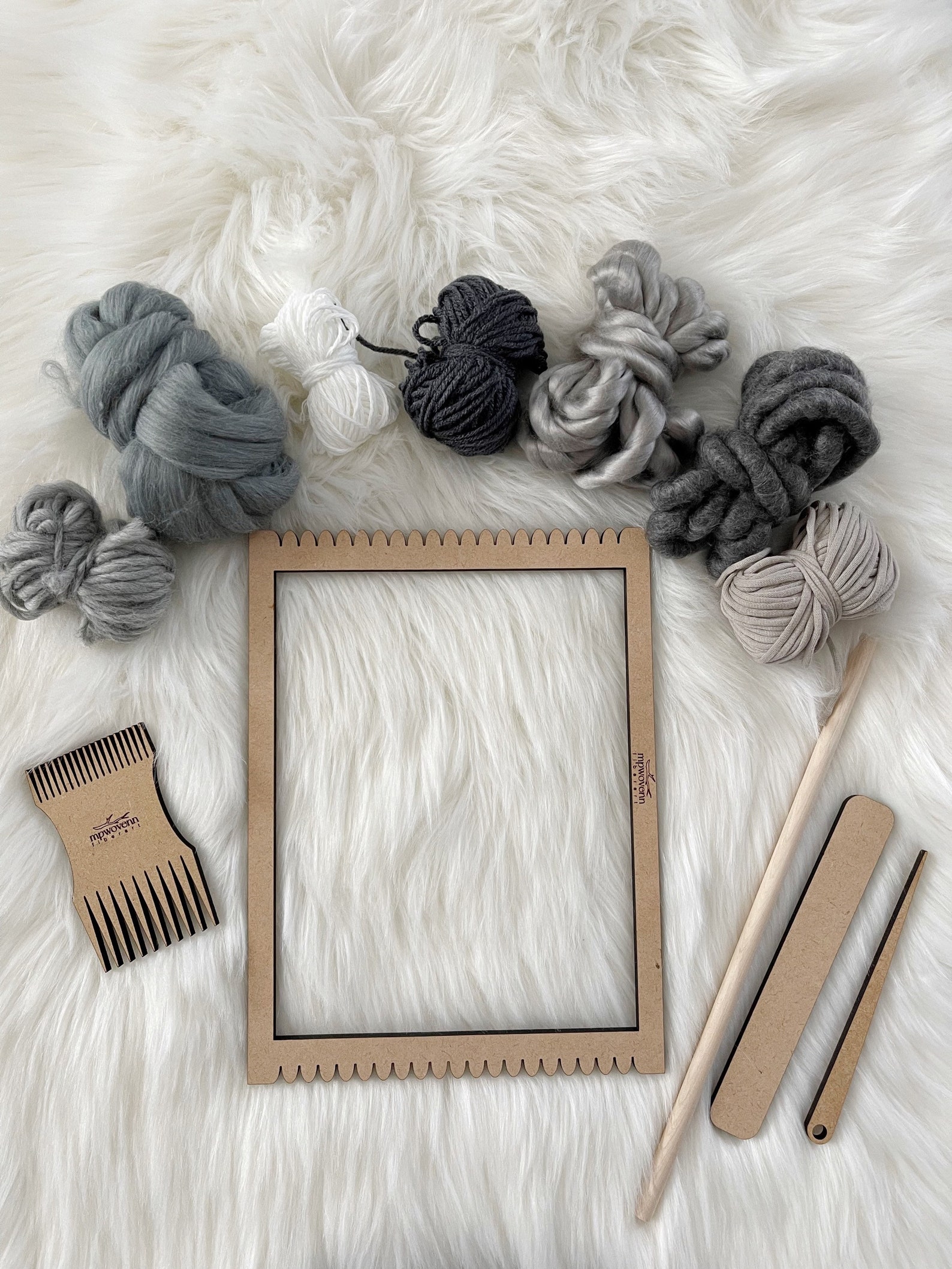 Weaving Loom and Tools Kit Beginner Weaving Tutorial Yarn | Etsy