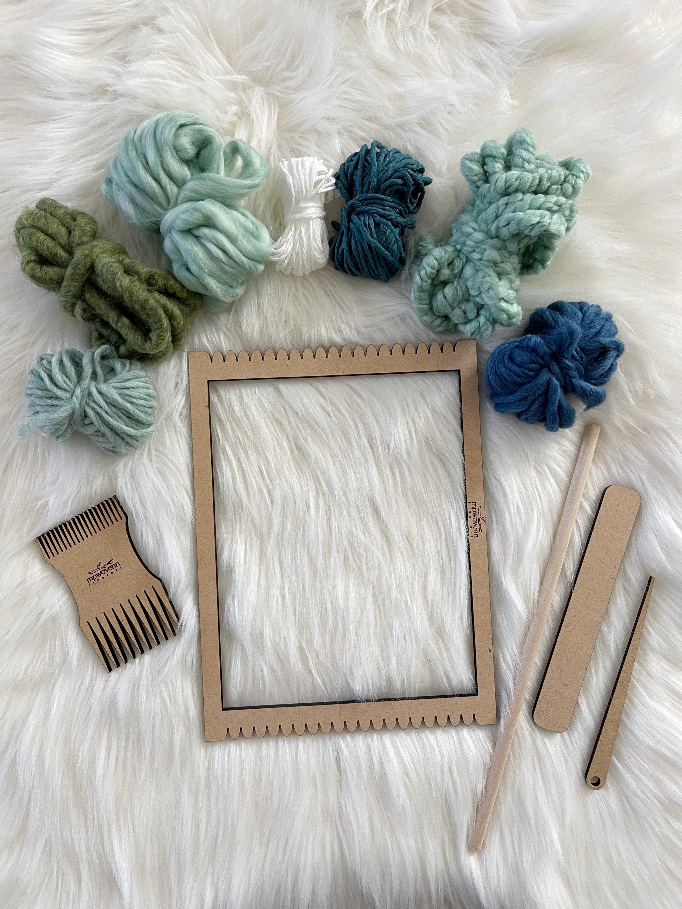 Weaving Loom and Tools Kit Beginner Weaving Tutorial Yarn | Etsy