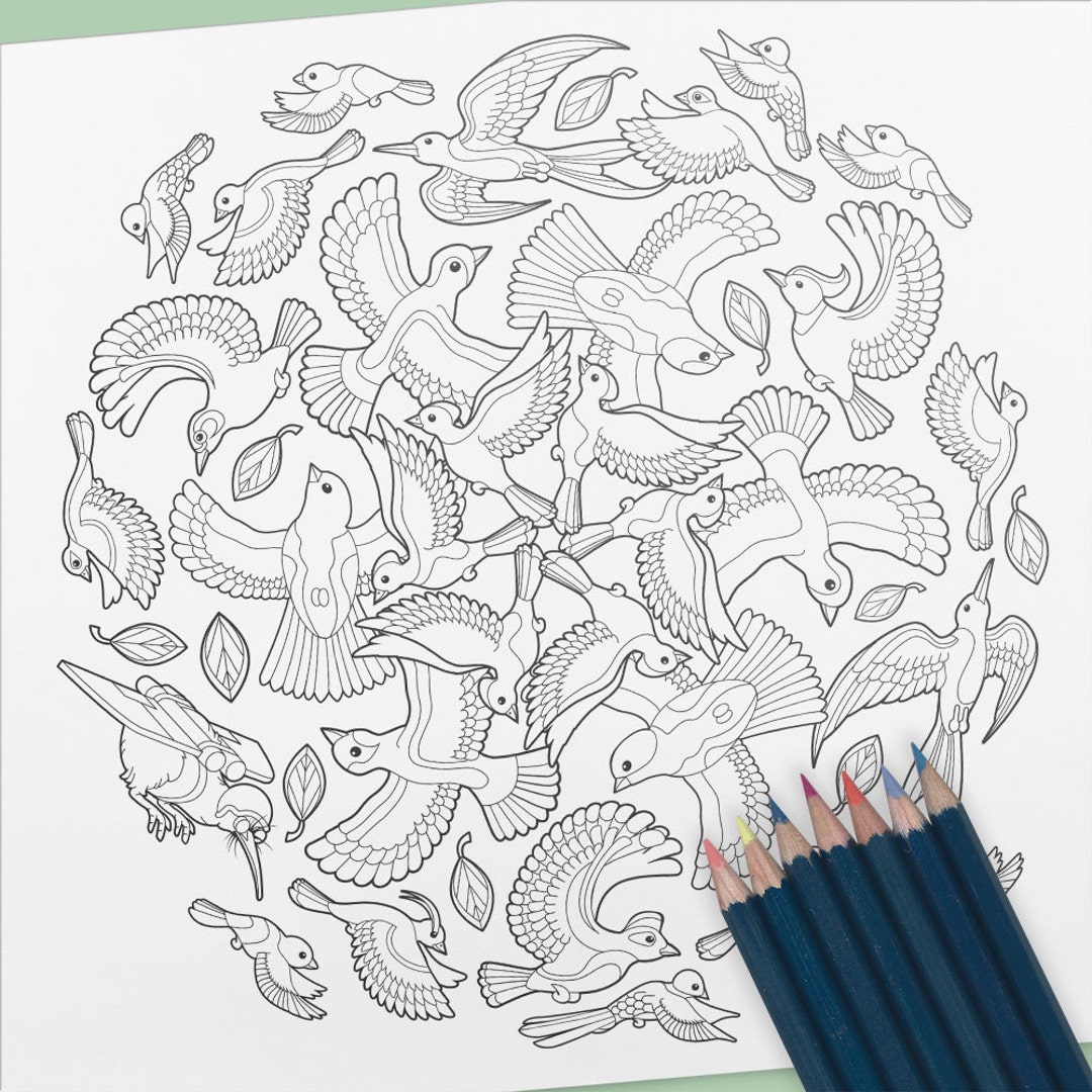 Mandala Coloring Page High Resolution Instant Download - Etsy