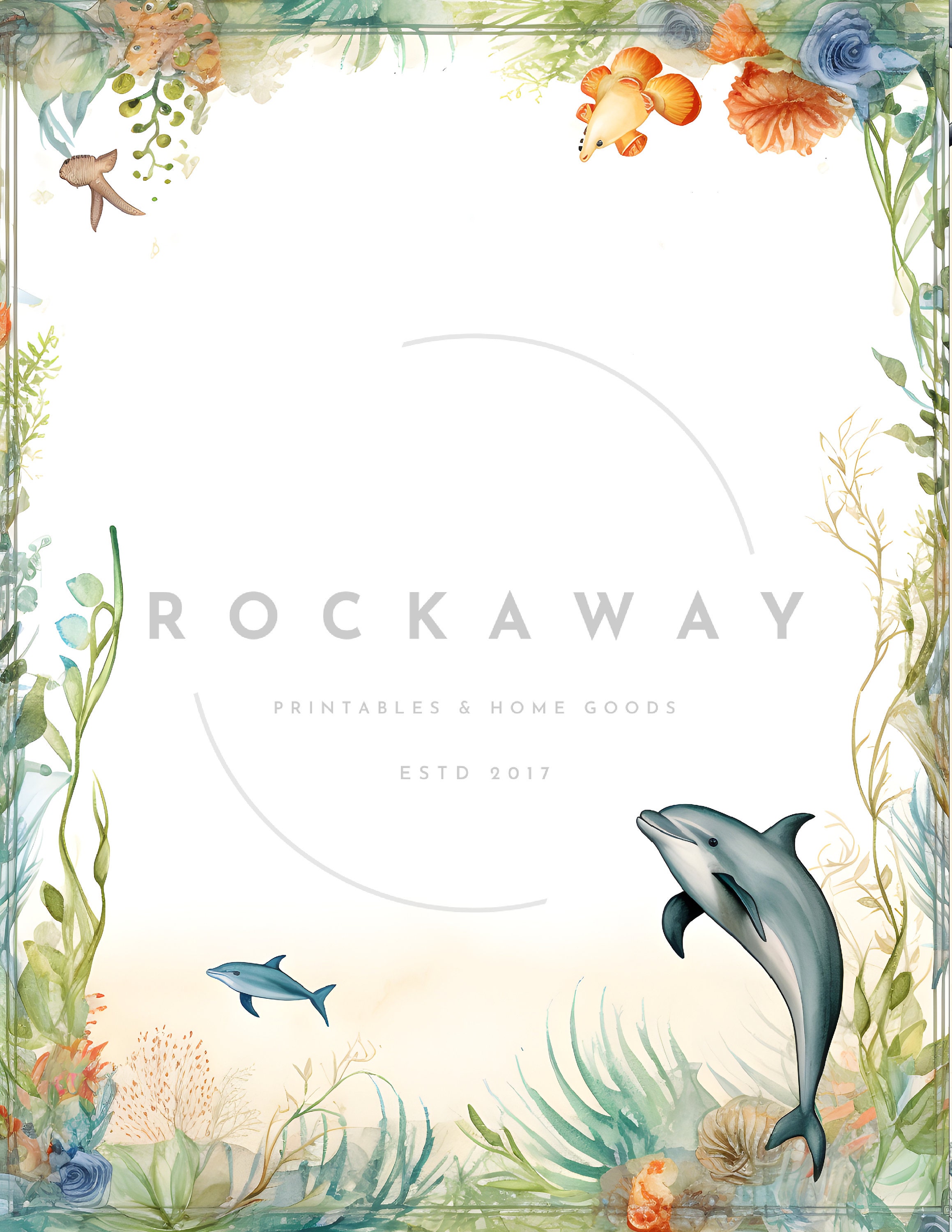 Junk Journal, Pages, Dolphin, Papers, Kit, Blue, Illustrated, Ocean ...