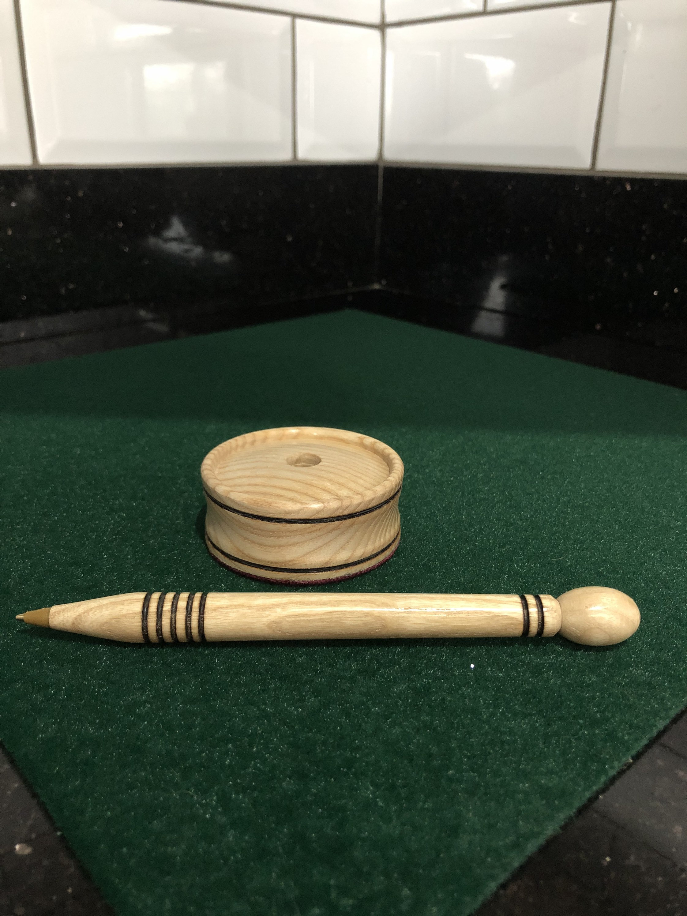 Ash Pen With Circular Base Bic Biro Set Fancy Desk Pen. - Etsy Ireland