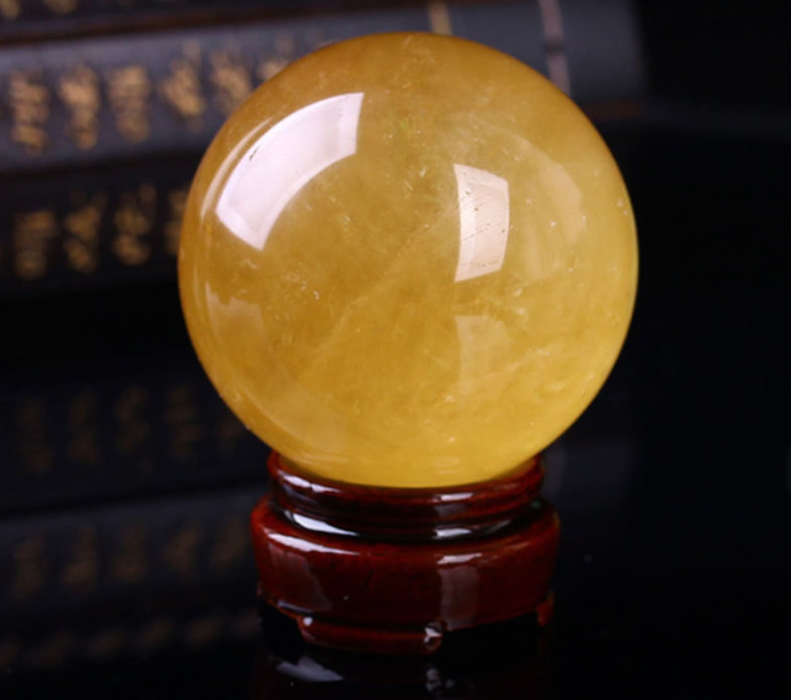 Natural Citrine Crystal Sphere/hand Carved Citrine Ball/healing Citrine ...