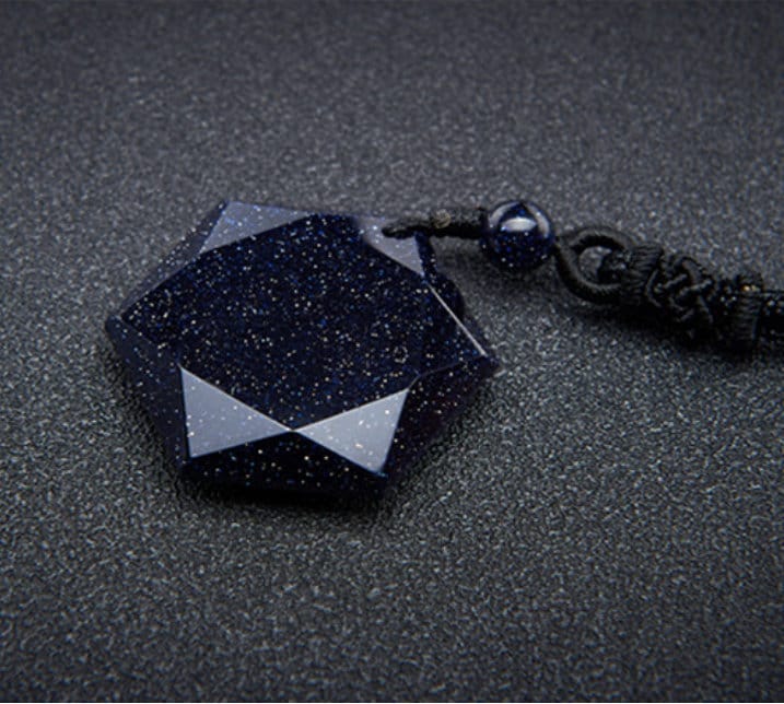 Natural Faceted Blue Sandstone Pendant /blue Sandstone - Etsy