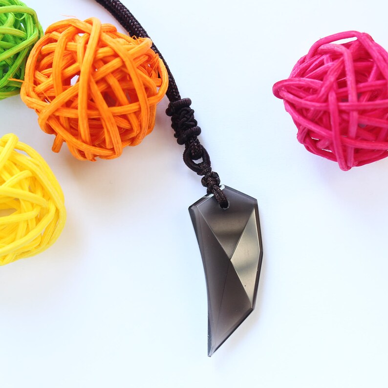 Natural Ice Obsidian Spike Pendant/obsidian Pendant/crystal - Etsy