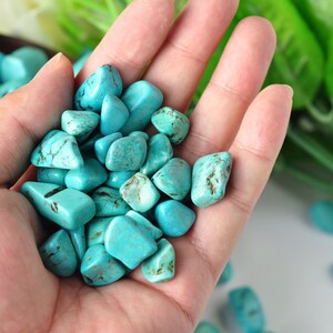 100 Grams Natural Turquoise Tumbled Stones/surface Polished Turquoise ...