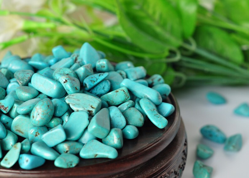 100 Grams Natural Turquoise Tumbled Stones/surface Polished | Etsy