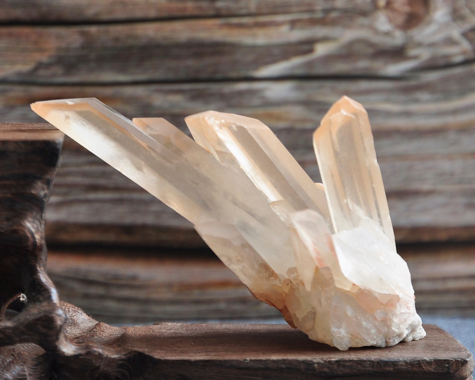 Clear Quartz Cluster/ Perfect Red Crystal Cluster/ Home - Etsy