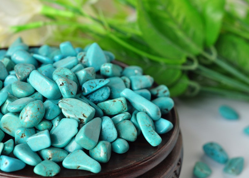 100 Grams Natural Turquoise Tumbled Stones/surface Polished | Etsy
