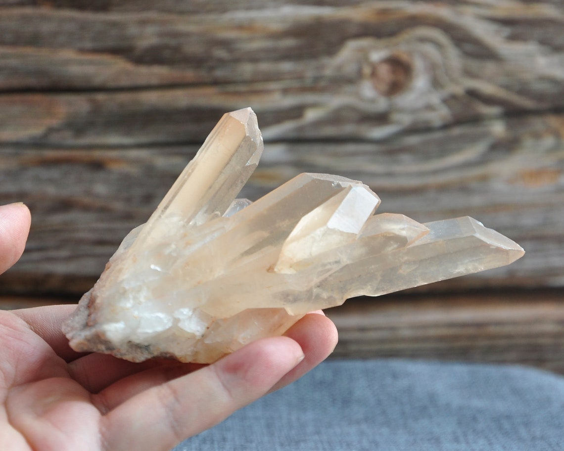 Clear Quartz Cluster/ Perfect Red Crystal Cluster/ Home - Etsy
