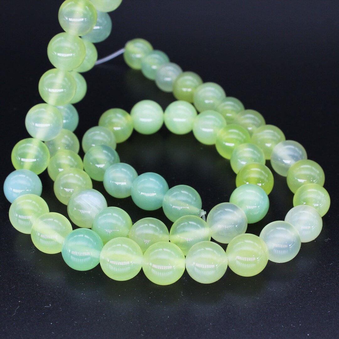 Apple Green Agate 6mm/8mm/10mm/12mm 5A Quality Natural Apple Green ...