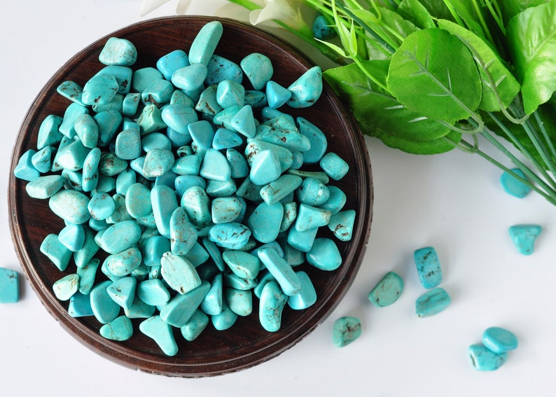 100 Grams Natural Turquoise Tumbled Stones/surface Polished | Etsy