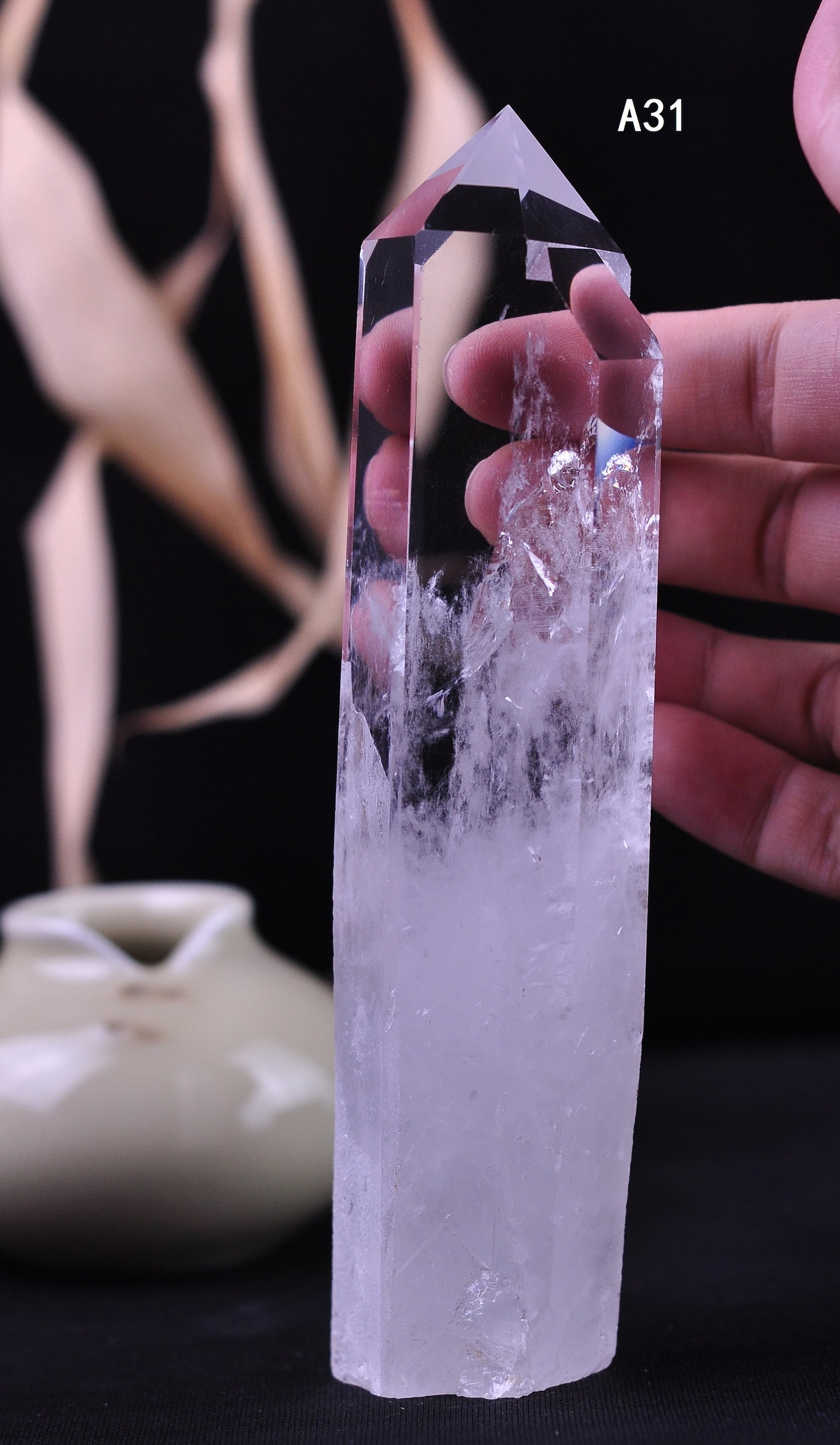 Large Clear Quartz Tower Point/himalaya Clear Quartz | Etsy