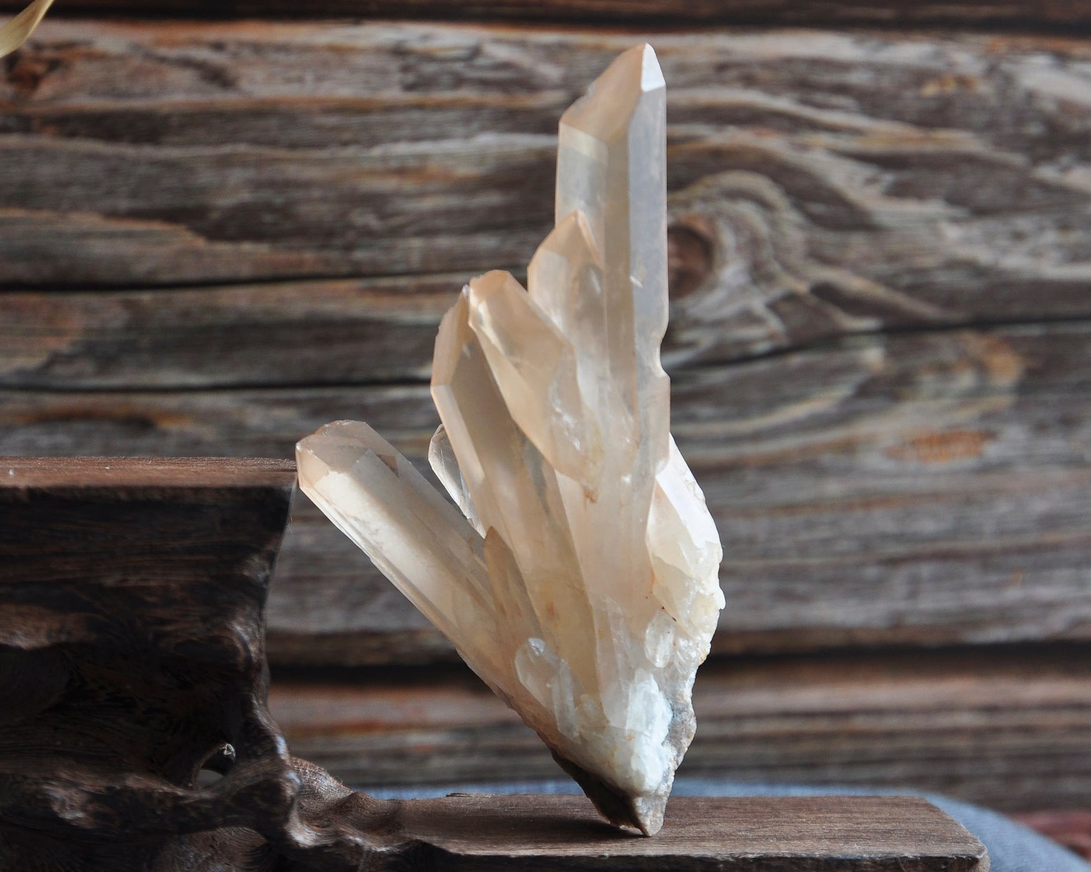 Clear Quartz Cluster/ Perfect Red Crystal Cluster/ Home - Etsy