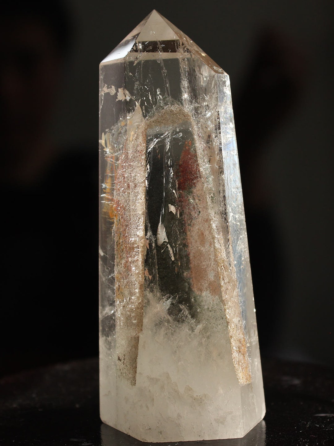 Natural Clear Garden Phantom Quartz Crystal Tower Point/phantom Quartz ...