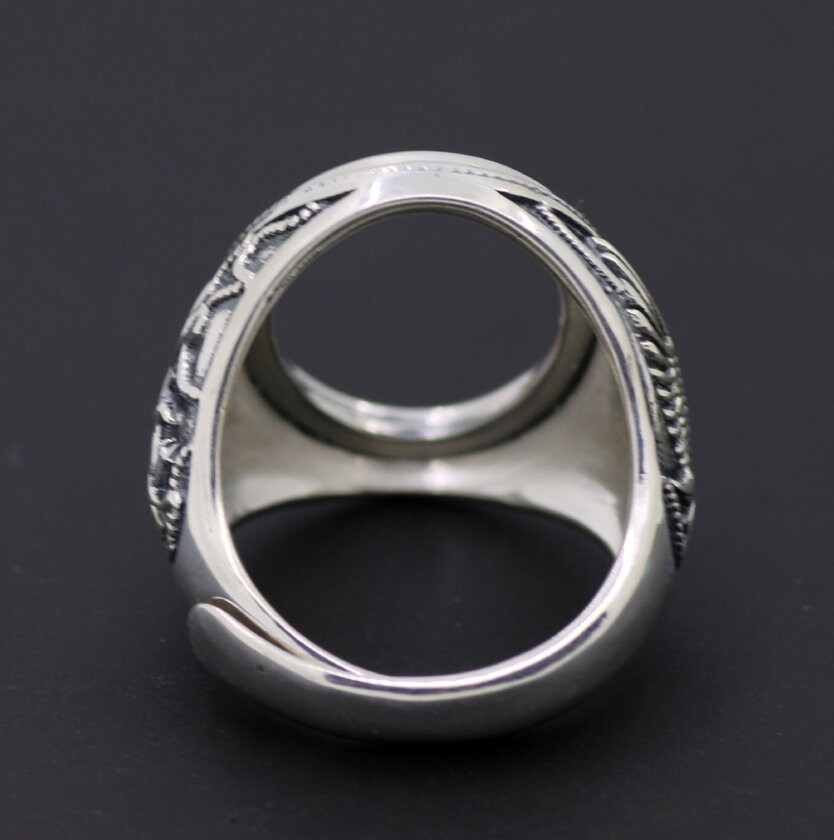 14mmx19mm Sterling Silver Ring Base/Antique 925 Silver Ring | Etsy