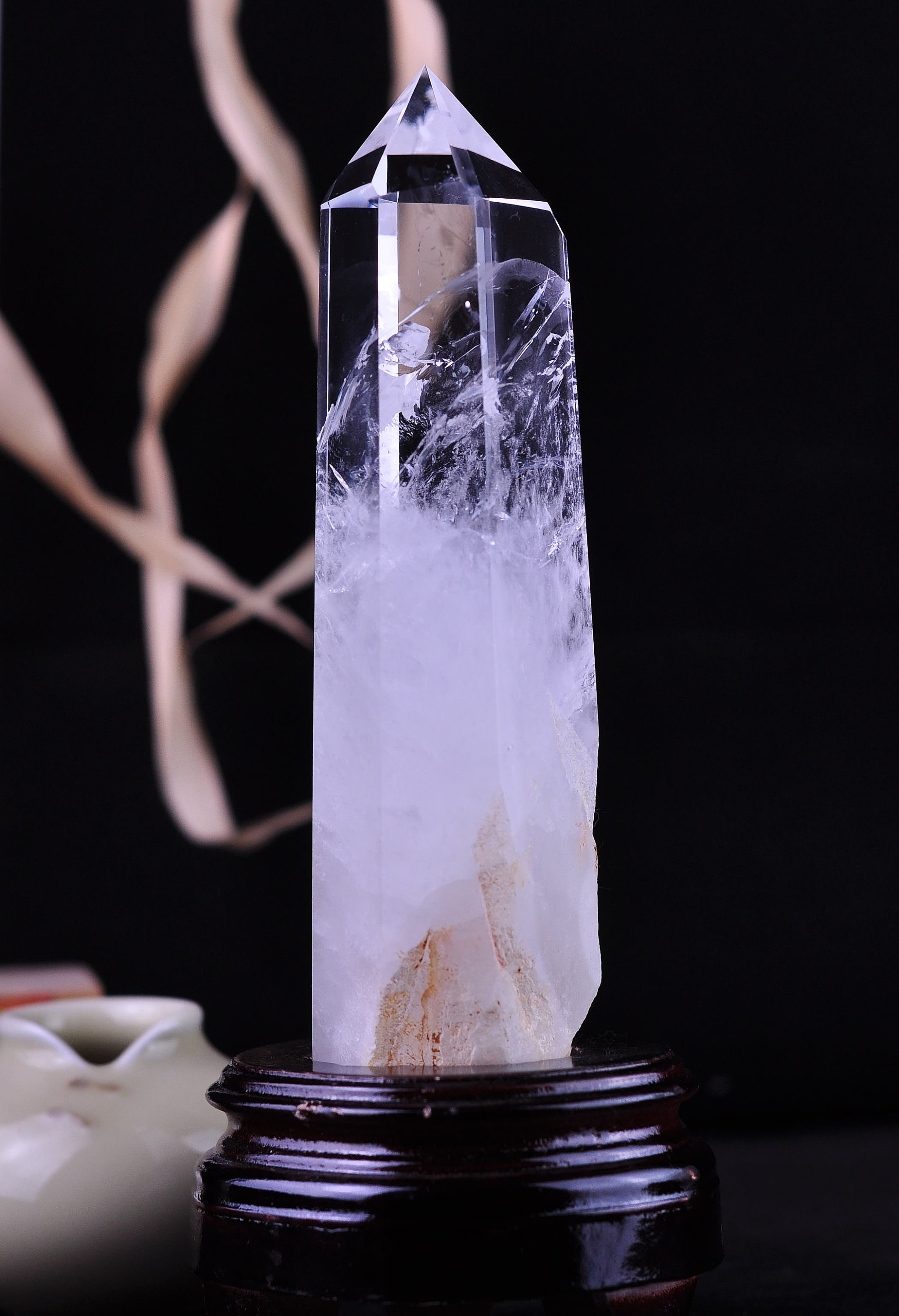 1.25 LB Large Clear Quartz Tower Point/clear Quartz Obelisk Wand ...