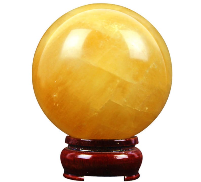 Natural Citrine Crystal Sphere/hand Carved Citrine - Etsy