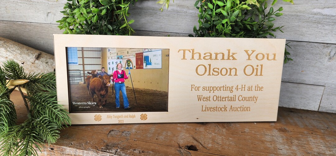 Livestock Auction Thankyou Plaque, Show Cattle, Blue Ribbon Auction ...