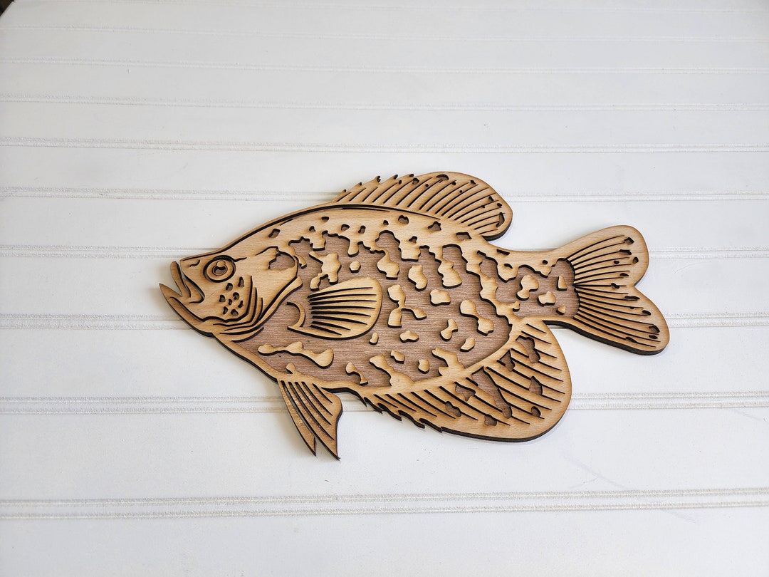 Wooden Crappie Fish Sign, Father's Day Gift, Men's Office Decor ...