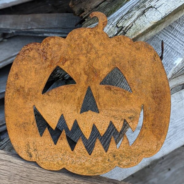 Rustic Metal Pumpkin - Etsy
