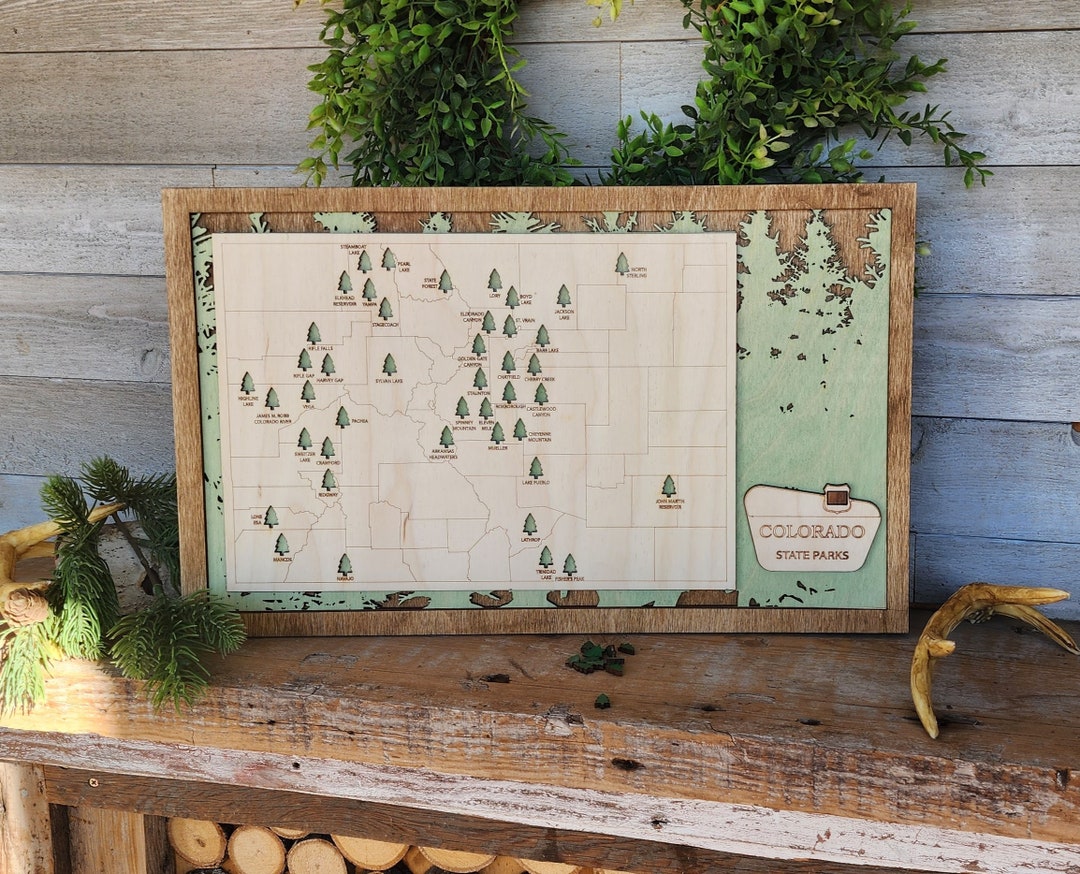 Colorado State Park Travel Map, CO State Park Tracker Map, Travel ...