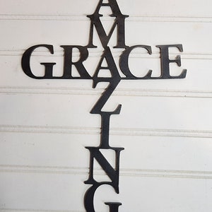 Amazing Grace Metal Sign, Christian Decor - Etsy