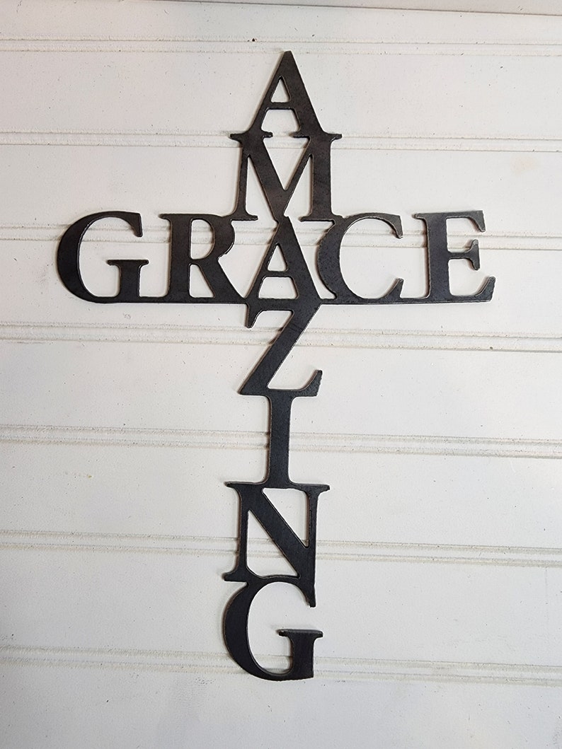 Amazing Grace Metal Sign Christian Decor - Etsy
