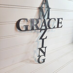 Amazing Grace Metal Sign, Christian Decor - Etsy