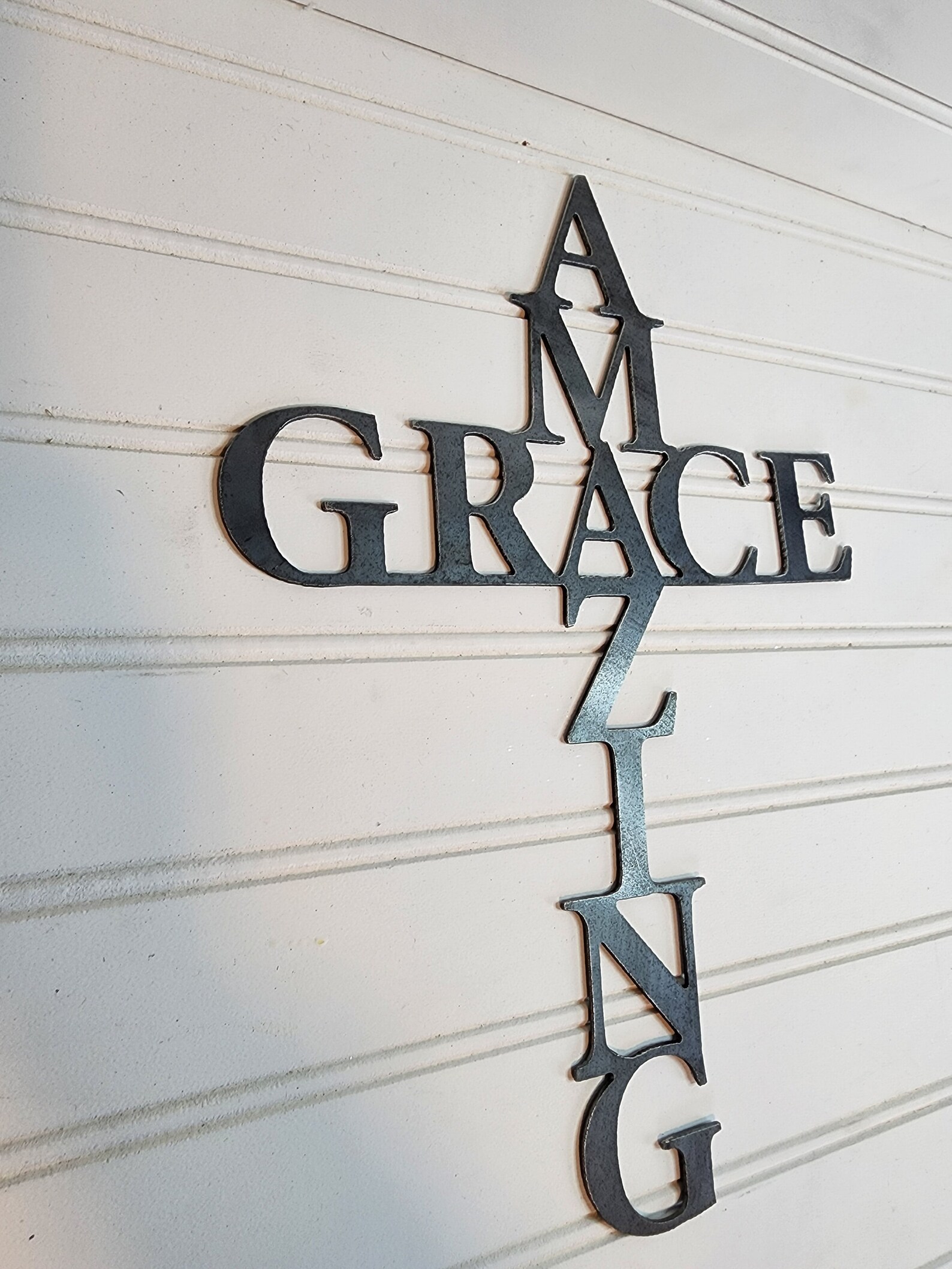Amazing Grace Metal Sign, Christian Decor - Etsy