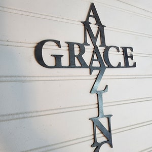Amazing Grace Metal Sign, Christian Decor - Etsy