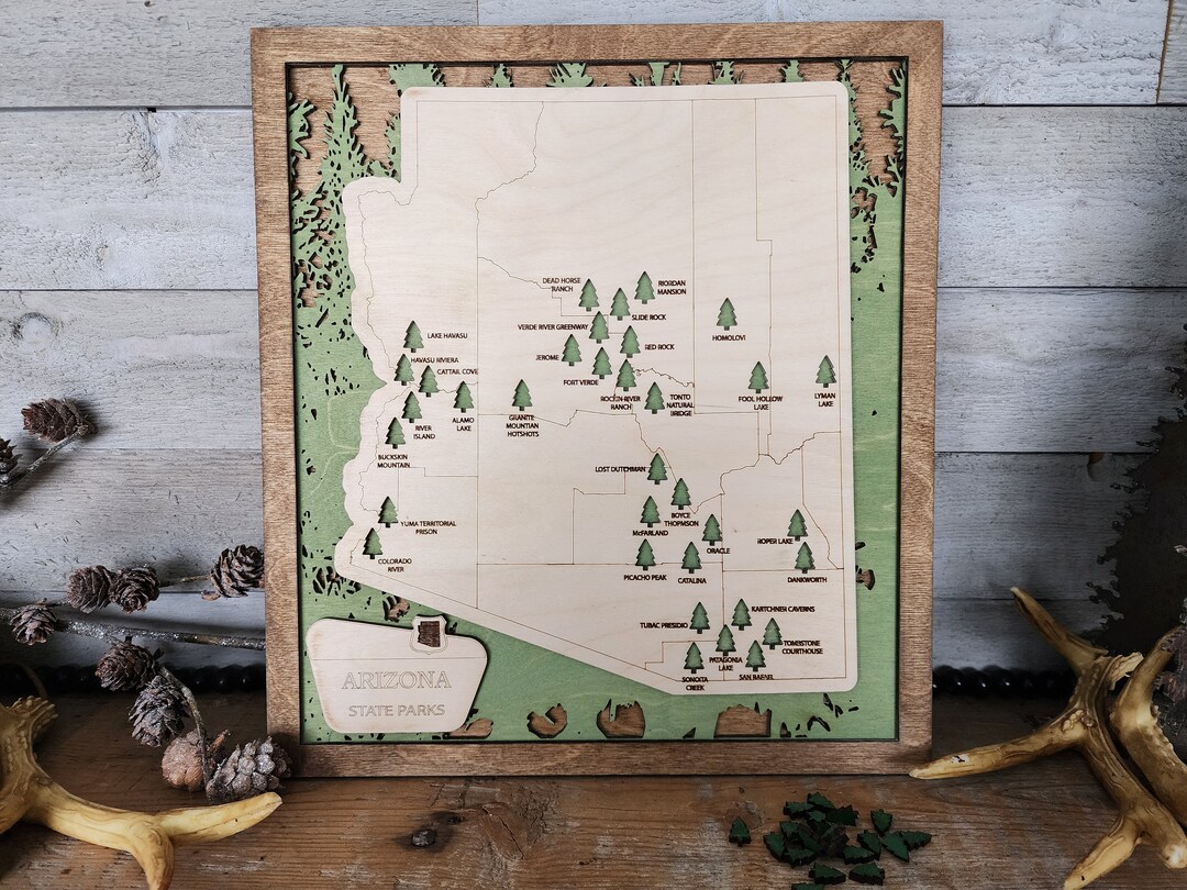 Arizona State Park Travel Map, MN State Park Tracker Map, Travel ...